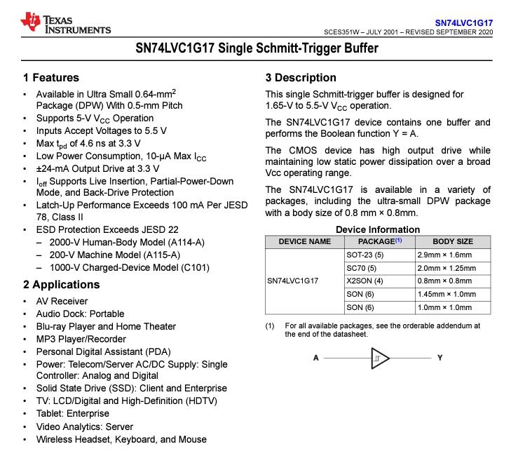 SN74LVC1G17DCKR C75 TI Schmitt Trigger Buffer CMOS SC-70-5 | 露天市集 | 全台最 ...