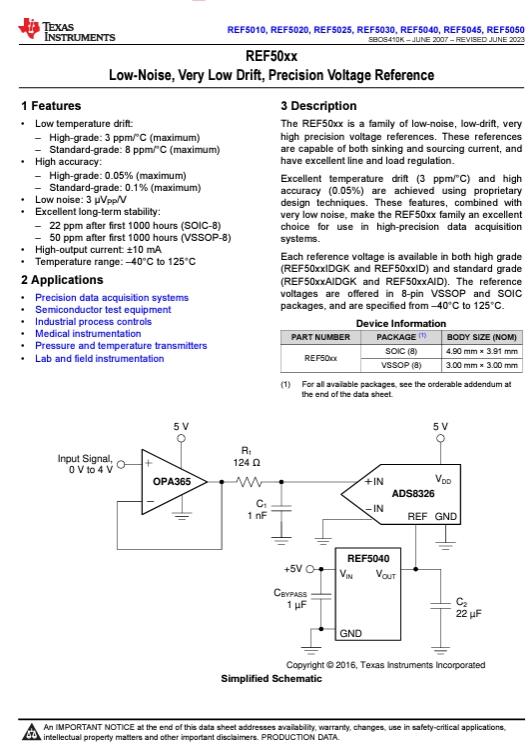 REF5025AID TI IC VREF SERIES 0.1% 8SOIC | 露天市集 | 全台最大的網路購物市集