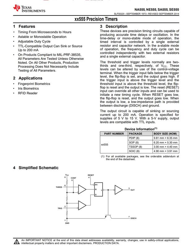 NE555DR NE555 TI 555 型、計時器／振盪器 (單) IC 100kHz 8-SOIC | 露天市集 | 全台最大的網路購物市集