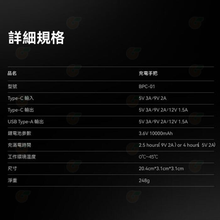 神牛 Godox BPC-01 電池手把 公司貨 10000mAh 雙USB輸出 充電把手 Type-C 支援9V 快充 | 露天市集 | 全台最大的網路購物市集