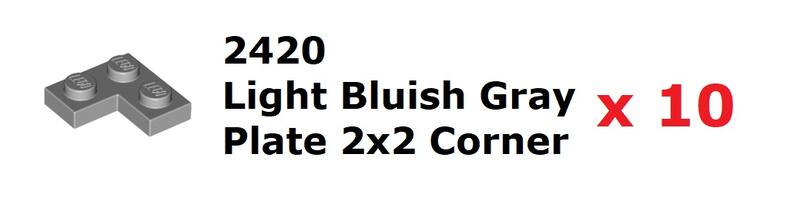 【磚樂】10個一組 LEGO 樂高 2420 4211353 Plate 2x2 Corner 淺灰色 轉角薄板 | 露天市集 | 全台最大的 ...