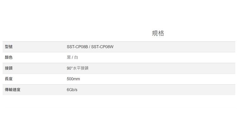 米特3C數位–SilverStone 銀欣 CP08 90度防脫落SATA 6Gb/s資料傳輸線/白色SST-CP08W | 露天市集 | 全 ...