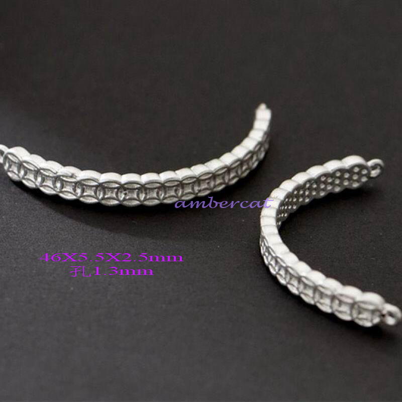 琥珀貓銀飾DIY【925純銀材料配件】連結/手環配件~A1802~古錢串串~一個 | 露天市集 | 全台最大的網路購物市集