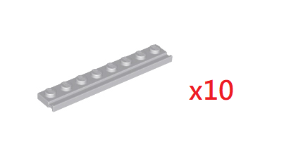【磚樂】10個一組 LEGO 樂高 4510 4211498 Plate 1x8 Door Rail 淺灰薄板附溝槽 | 露天市集 | 全台最 ...