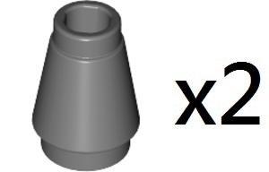 LEGO Dark Gray Cone Round Brick 1x1 樂高深灰色 圓錐磚塊 兩個 4529240 | 露天市集 | 全台最大 ...
