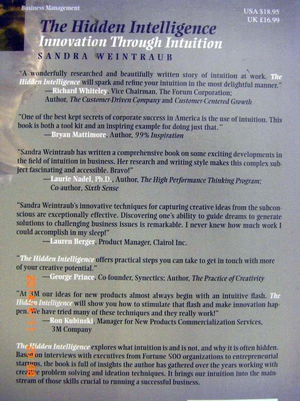 The Hidden Intelligence 內頁無畫記 Innovation Through Intuition 隱藏的智慧：創新通過直覺 ...