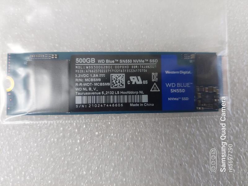 WD Blue SN550 NVMe SSD M.2 500GB 固態硬碟 /保固內 | 露天市集 | 全台最大的網路購物市集