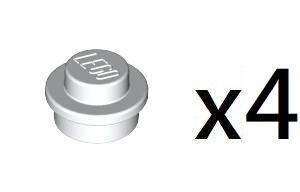 LEGO White Round Plate 1x1 樂高白色 圓形薄板 4個 614101 | 露天市集 | 全台最大的網路購物市集