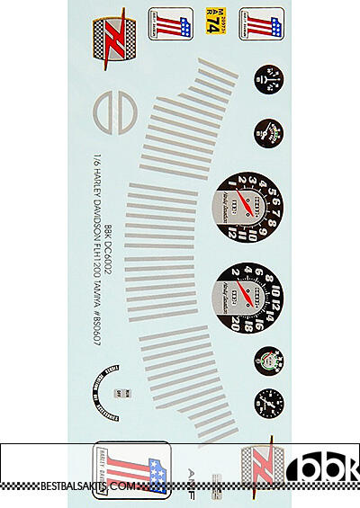 BBK DC6002 1/6 HARLEY DAVIDSON FLH1200 AMF DECAL for TAMIYA | 露天市集 | 全台 ...