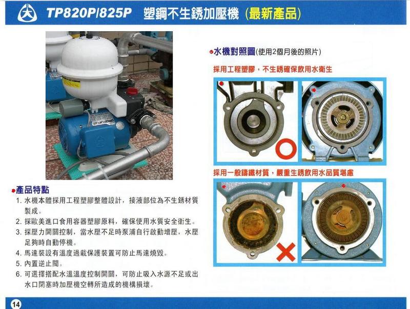 黃師傅＊【大井泵浦6】 TP825PTB 附溫控.雙電壓可切換1/2HP加壓馬達 TP825 PT | 露天市集 | 全台最大的網路購物市集
