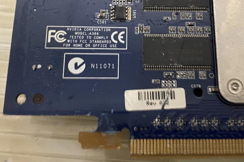 二手Nvidia A386 256MB PCI-E Dual DVI (拆機品未測試不確定好壞狀況如圖當報帳零件品 | 露天市集 | 全台最大 ...