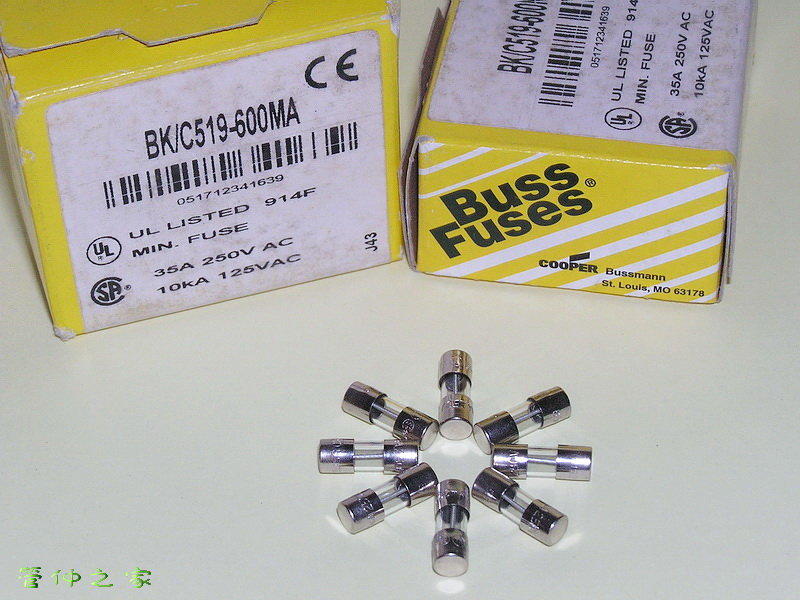 【保險絲】美國 BUSSMANN 600mA / 250V 5*15mm 玻璃保險絲〔C519-0.6A ,慢熔〕 | 露天市集 | 全台最大 ...