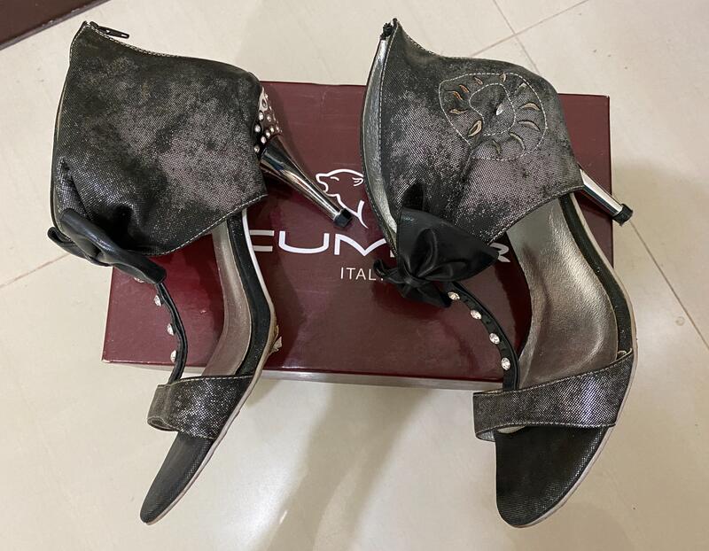 CUMAR ITALY 品牌 甜美性感黑灰 上班/晚宴 踝靴貼鑽時尚造型涼鞋高跟鞋~(37)~1200元~免郵 | 露天市集 | 全台最大的 ...