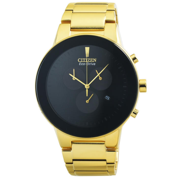 【柒號本舖】CITIZEN星辰ECO-DRIVE大錶徑光動能計時錶-金 # AT2242-55E | 露天市集 | 全台最大的網路購物市集