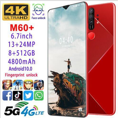 新款現貨~M60+智慧手機 6.7寸水滴大屏8G+512G指紋超簿安卓手機 雙卡雙待4G通話智能手機#19344 | 露天市集 | 全台最大的 ...
