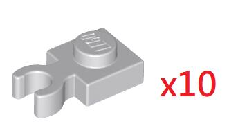 【磚樂】10個一組 LEGO 樂高 4085 6296894 Plate 1x1 Clip 淺灰 薄板附垂直夾 | 露天市集 | 全台最大的 ...