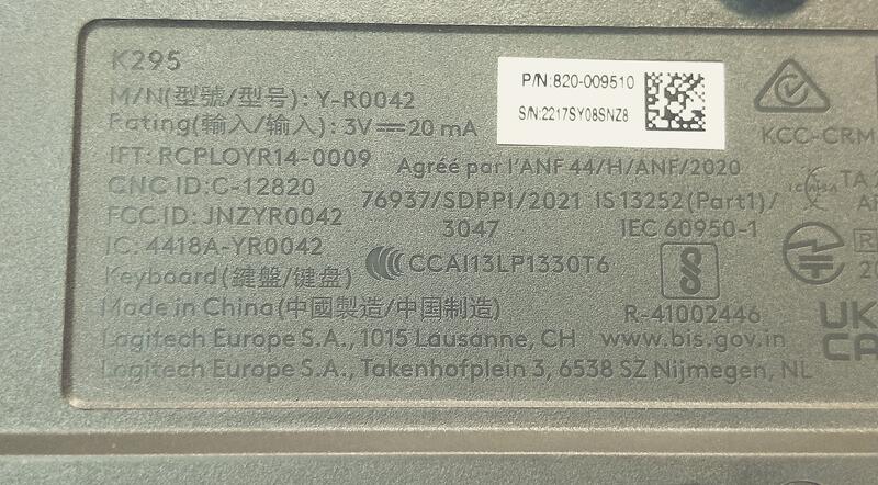 (N)缺接收器~羅技無線鍵盤 K295 Y-R0042~外觀完整/未測/售出不退~ | 露天市集 | 全台最大的網路購物市集