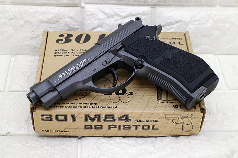 WG 301 M84 貝瑞塔 手槍 CO2槍 ( 小92獵豹M9 CO2直壓槍BB槍BB彈玩具槍短槍模型槍警用防身 | 露天市集 | 全台最大的網路購物市集