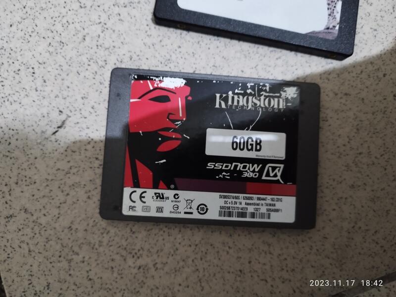 二手故障kingston 60g ssd如圖廢品賣 | 露天市集 | 全台最大的網路購物市集