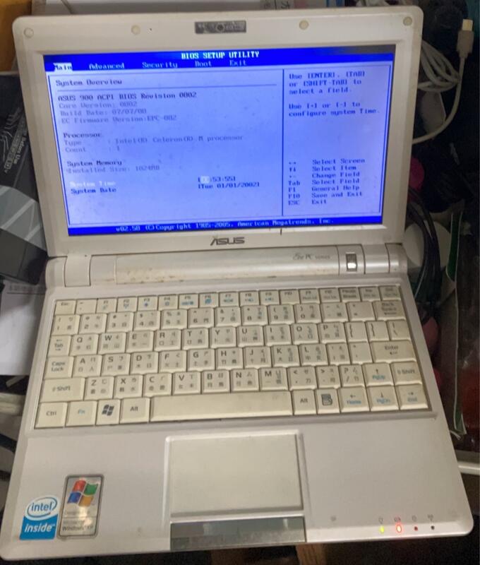 asus 型號:Eee pc900 簡易型電腦白色 二手故障零件機 | 露天市集 | 全台最大的網路購物市集