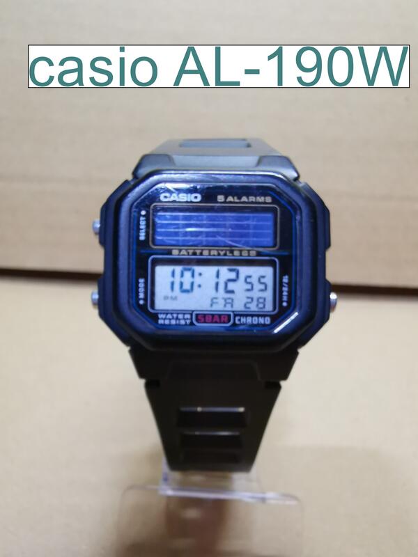 【卡西歐控】保證真品casio AL-190W二手良品經典太陽能錶#12 | 露天市集 | 全台最大的網路購物市集