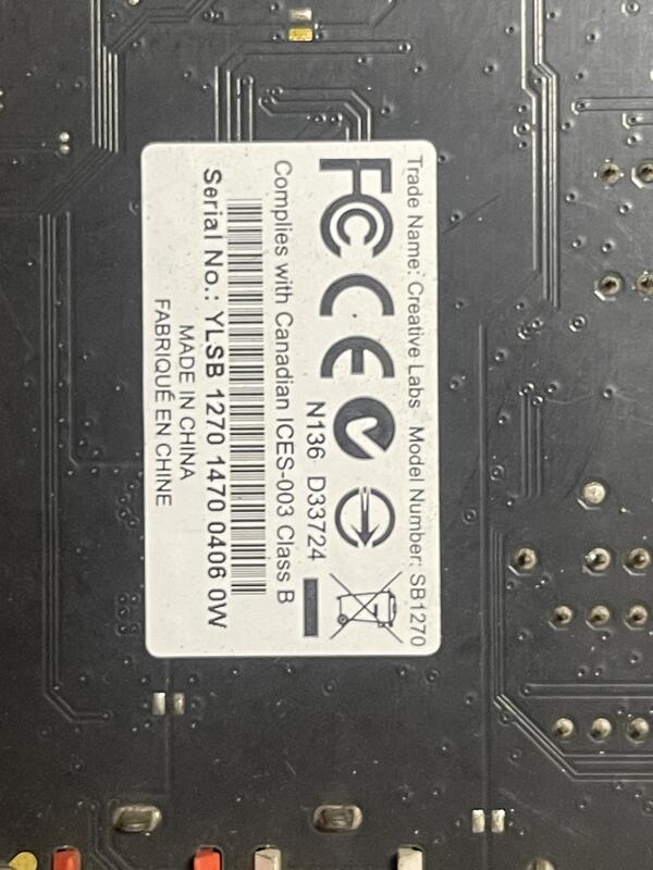 Creative Labs SB1270 PCI-E Sound BLASTER THX RCA / SPDIF | 露天市集 | 全台最大的 ...
