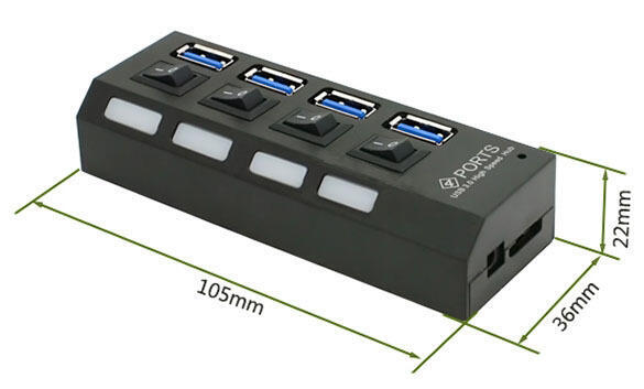 A045-USB3.0集線器.5Gbps高速傳輸/獨立開關/獨立電源開關設計4孔4開關 即插即用 USB HUB | 露天市集 | 全台最大的網路購物市集