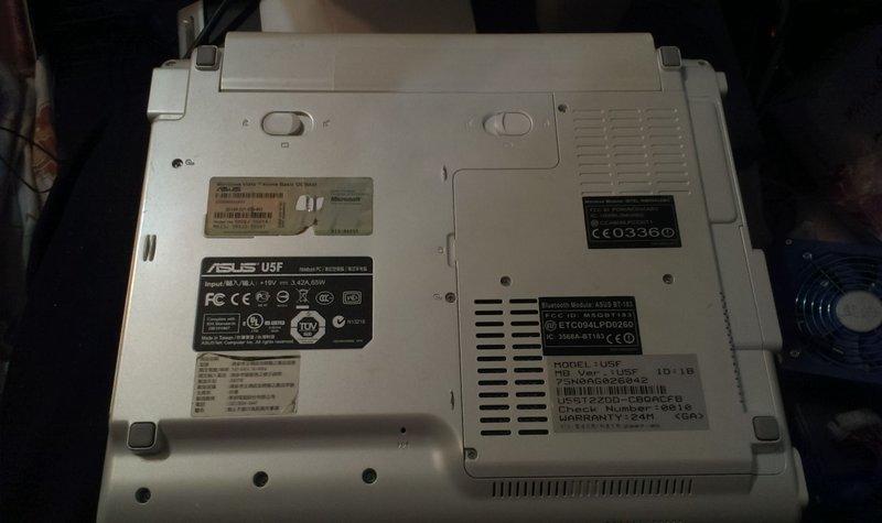 ㊣1193㊣ ASUS U5F NB 雙核心T2350 1.86G 12.1吋 筆電 黑色 拆機賣 電池993 可議價 | 露天市集 | 全台 ...