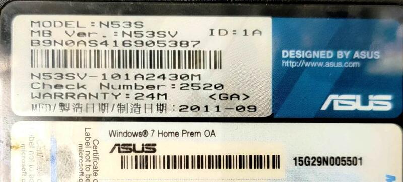 ASUS N53S I5-2430M,記憶體8G/SSD 180G/500G HDD/獨顯2G(NB001) | 露天市集 | 全台最大的網路購物市集