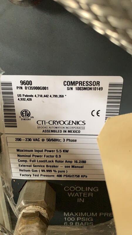 CTI-CRYOGENICS® 9600 COMPRESSOR+ Cryo-Torr 10 含溫度顯示計、高壓氦氣管 | 露天市集 | 全台最 ...