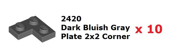 【磚樂】10個一組 LEGO 樂高 2420 4210635 Plate 2x2 Corner 深灰色 轉角薄板 | 露天市集 | 全台最大的 ...