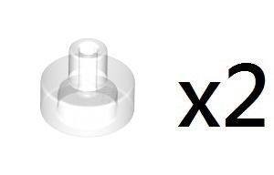 LEGO Trans-Clear Round Tile Pin 1x1 樂高透明色凸點圓形平板薄板 兩個 6186867 | 露天市集 | 全 ...