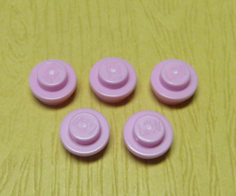【小荳樂高】LEGO 亮粉紅色 1x1 磚片/圓點/圓燈/磚片(5個)Round plate 4073 4517996 | 露天市集 | 全台 ...