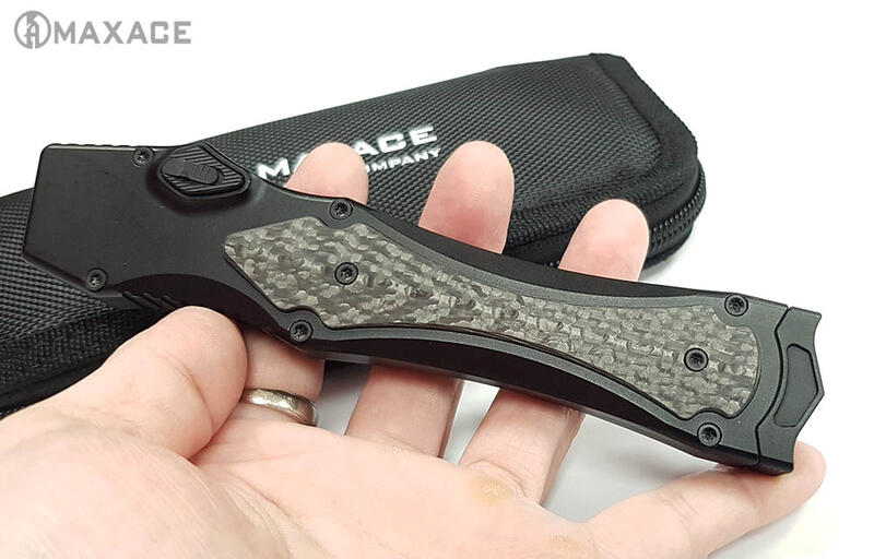 【angel 精品館 】Maxace Draco 天龍座 黑鋁碳纖柄拉桿制動Drop Point OTF彈簧刀OE05 | 露天市集 | 全台最大的網路購物市集