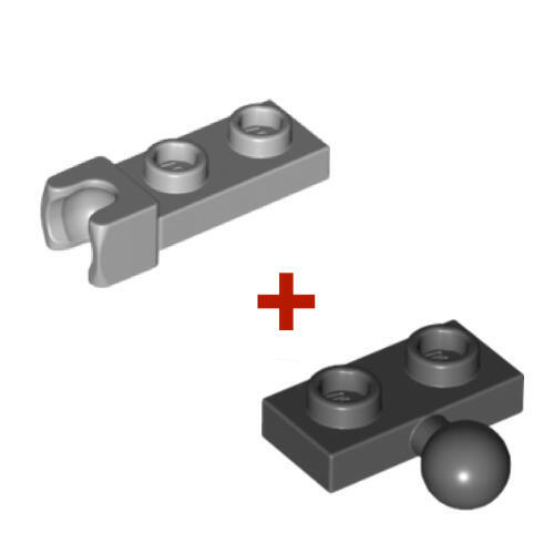 朵依小舖 LEGO 1x2 Towball 14418+3021 轉軸 深灰公頭 淺灰母頭 球型關節 | 露天市集 | 全台最大的網路購物市集