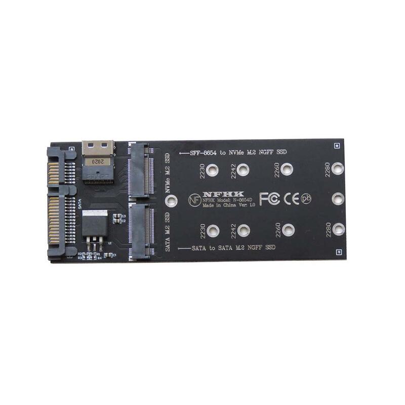440694"SATA NGFF M.2 SSD轉SATA NVMe M.2SSD轉SFF-8654轉接卡adapter | 露天市集 | 全 ...