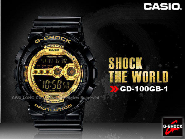 CASIO 手錶專賣店 國隆 CASIO G-Shock GD-100GB-1D Garish Black_發票_保固 | 露天市集 | 全台 ...