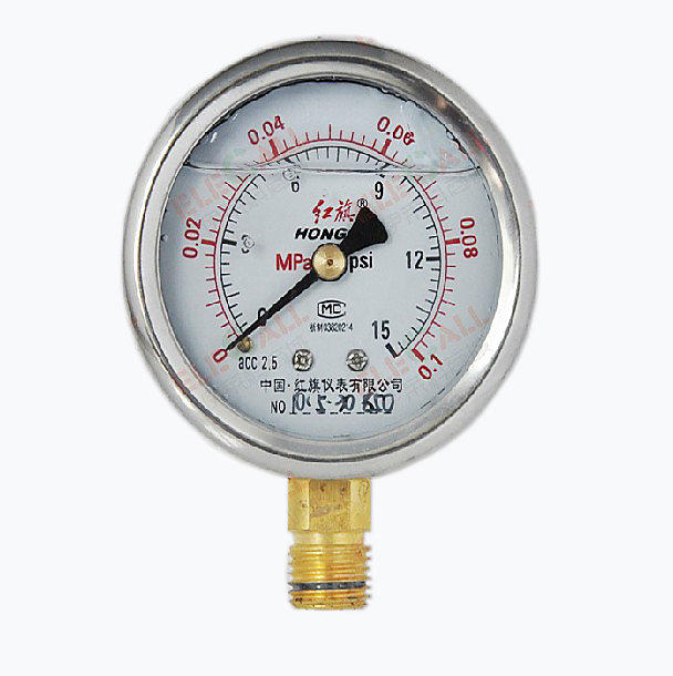 elecall*耐震壓力表YTN-60 0-0.1MPa （紅旗） | 露天市集 | 全台最大的網路購物市集