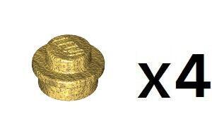 LEGO Gold Round Plate 1x1 樂高金色 圓形薄板 4個 4523159 | 露天市集 | 全台最大的網路購物市集