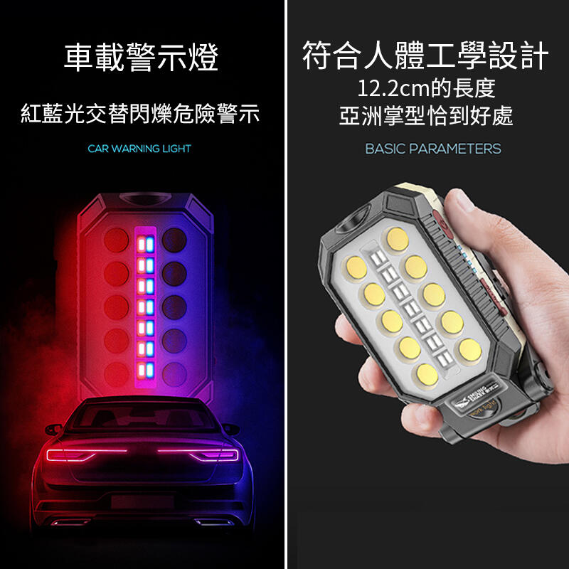 【多功能強磁工作燈 W599 W598 】 LED工作燈 強磁工作燈 高亮工作燈 強光工作燈 掛鈎工作燈 紅藍警示燈 | 露天市集 | 全台最大的網路購物市集
