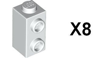 全新LEGO樂高側接磚 32952 6218841 白色 Brick 1x1x1 2/3 Studs (8個) J75 | 露天市集 | 全台 ...