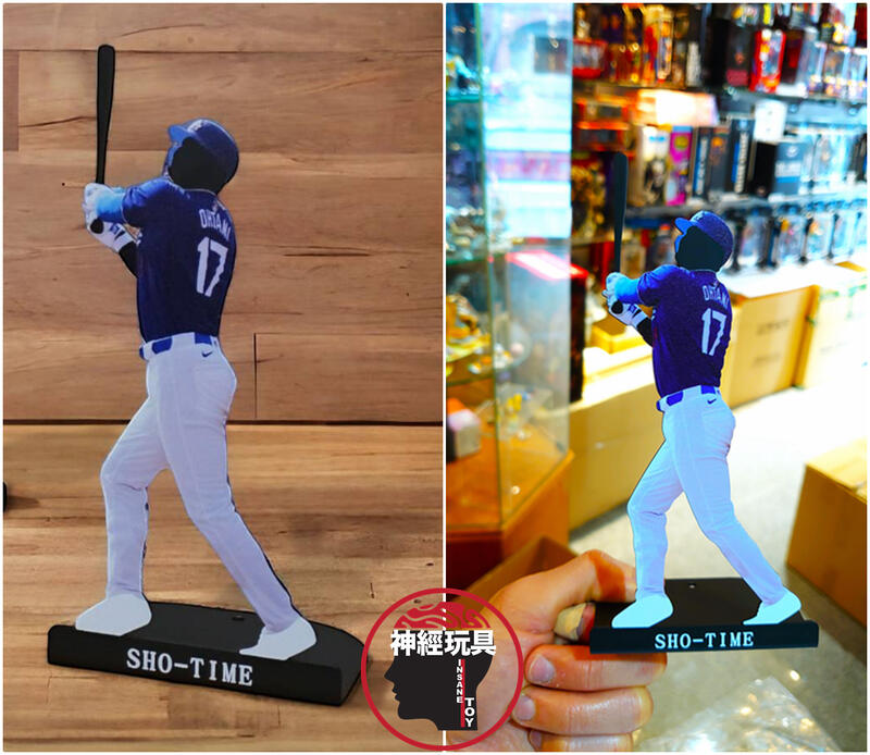 【神經玩具】現貨 Mlb 球星 大谷翔平 打者翔平 洛杉磯道奇 藍色 鐵製彩色剪影擺飾 Sho Time 二刀流 1 露天市集 全台最
