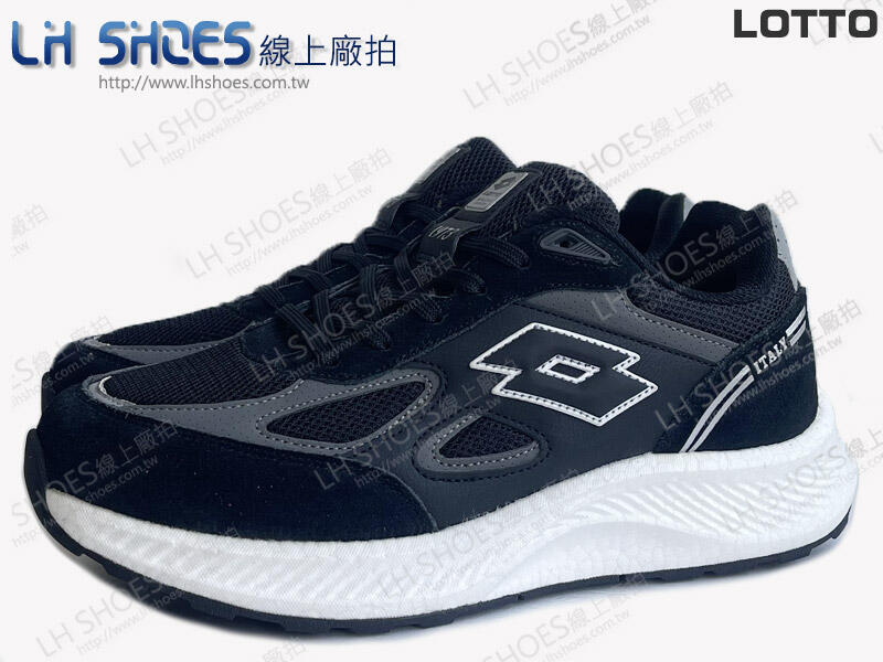 LH Shoes線上廠拍LOTTO黑色真皮經典跑鞋、運動鞋(8750)【滿千免運費】 | 露天市集 | 全台最大的網路購物市集