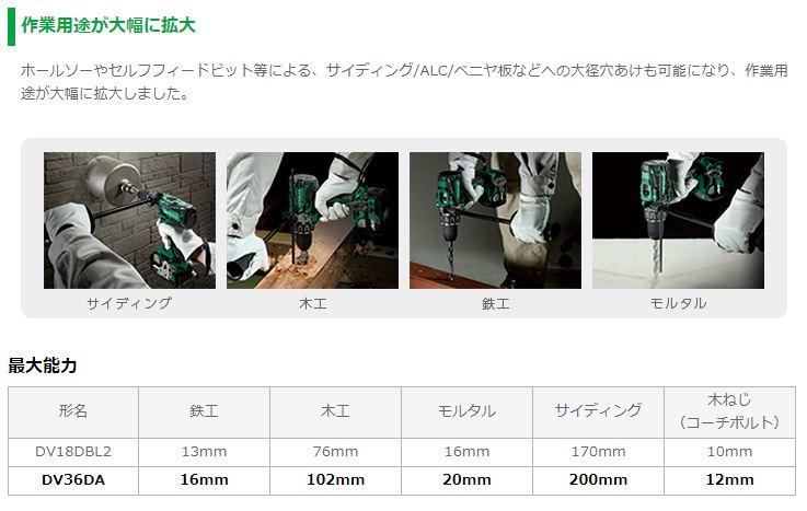 [工具潮流]含稅價* 日本日立 HITACHI HiKOKI 36V DV36DA 大扭力4分無刷震動電鑽 三用充電電鑽 | 露天市集 | 全 ...