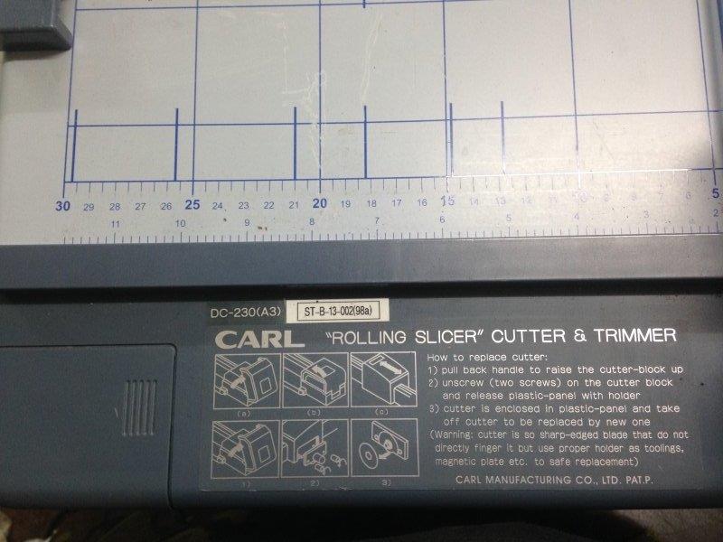＜二手品＞日本 CARL A3 圓盤式 裁紙機 DC-230 A3 圓盤式裁紙機 裁紙刀/裁刀/裁紙器/裁切/切割 | 露天市集 | 全台最大的網路購物市集