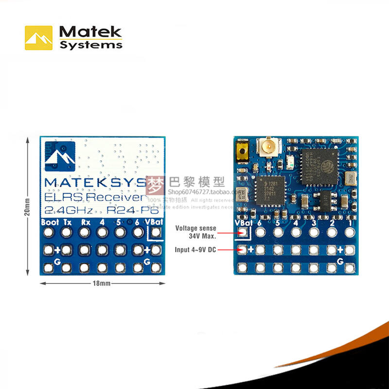 DKCK~MATEK新品ELRS R24-P6 2.4GHZ PWM固定翼接收機ELRS接收機遠航 | 露天市集 | 全台最大的網路購物市集