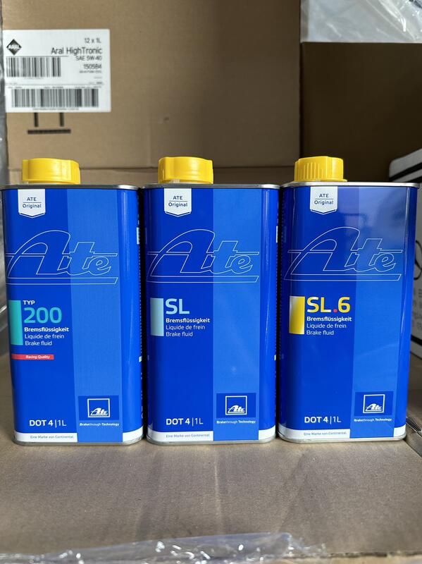 [機油倉庫]附發票 ATE SL SL 6 TYP200 煞車油 DOT4煞車油 | 露天市集 | 全台最大的網路購物市集