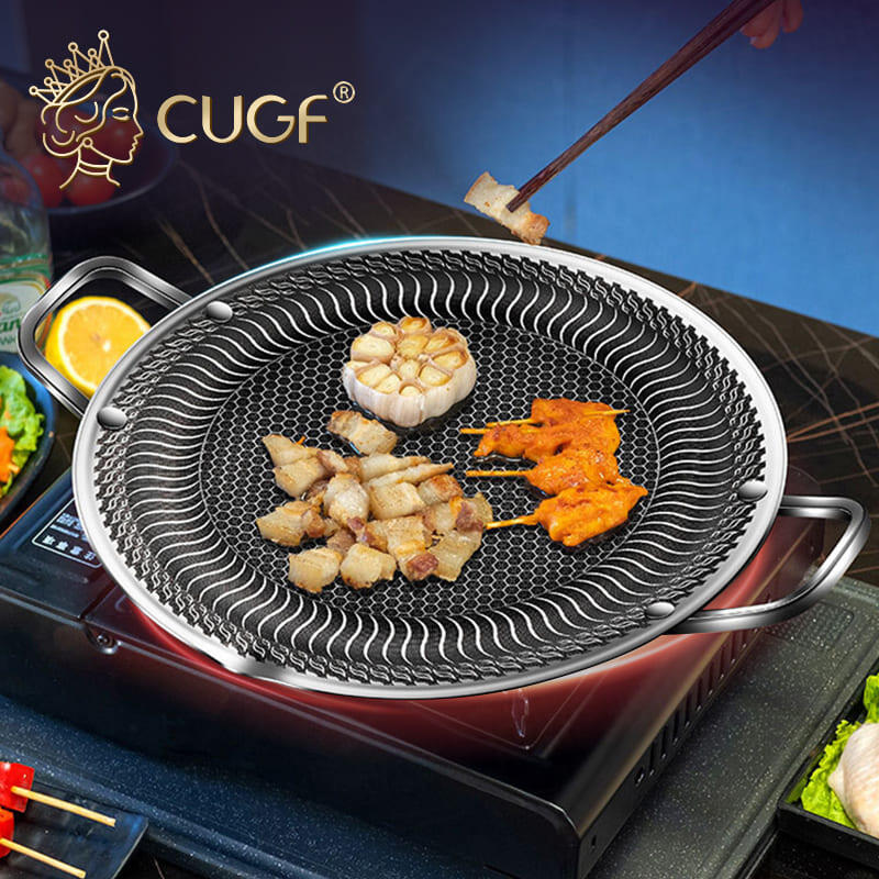 316不鏽鋼雙提手不沾烤肉盤 廚貴妃 CUGF 蜂窩燒烤盤 烤盤 烤肉 露營 中秋節 戶外【BF0516】《約翰家庭百貨 | 露天市集 | 全 ...