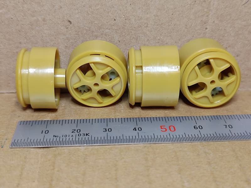 【#TAMIYA 15055】1/32 迷你四驅車 軌道車 零件 黃色 單向差速胎框組 窄2寬2 | 露天市集 | 全台最大的網路購物市集