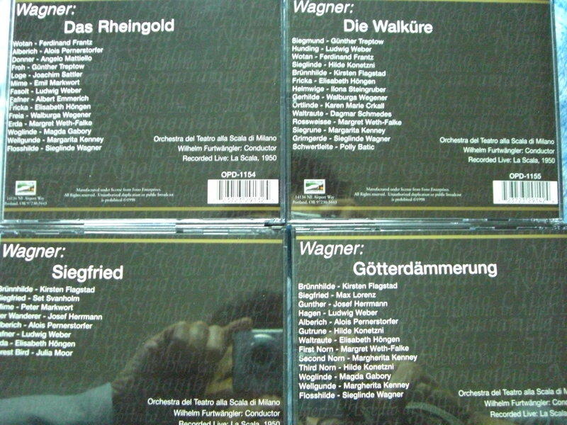 Wanger:Der Ring des Nibelungen(14CD) (Furtwangler,La Scala 1950 live) 華格納:尼布龍根指環 **1998發行,厚盒,未消音 ...